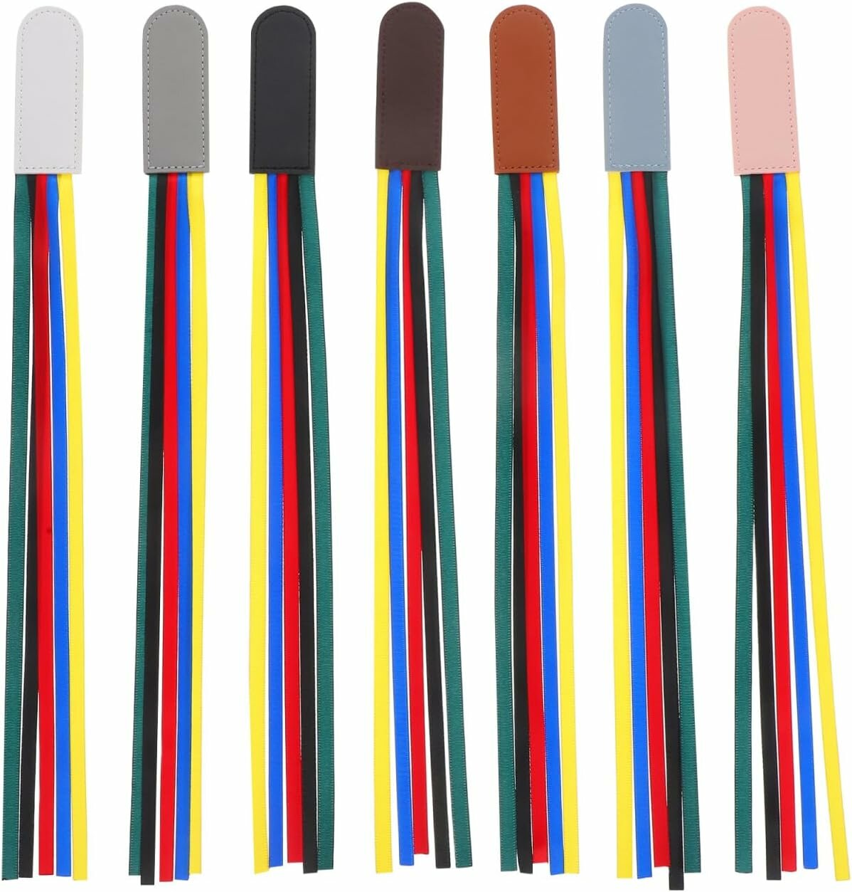 Operitacx Ленточные закладки, набор из 7 штук, из полиуретана, длиной 14,57 дюйма, декоративные закладки для чтения Библии, изучения и для любителей книг.