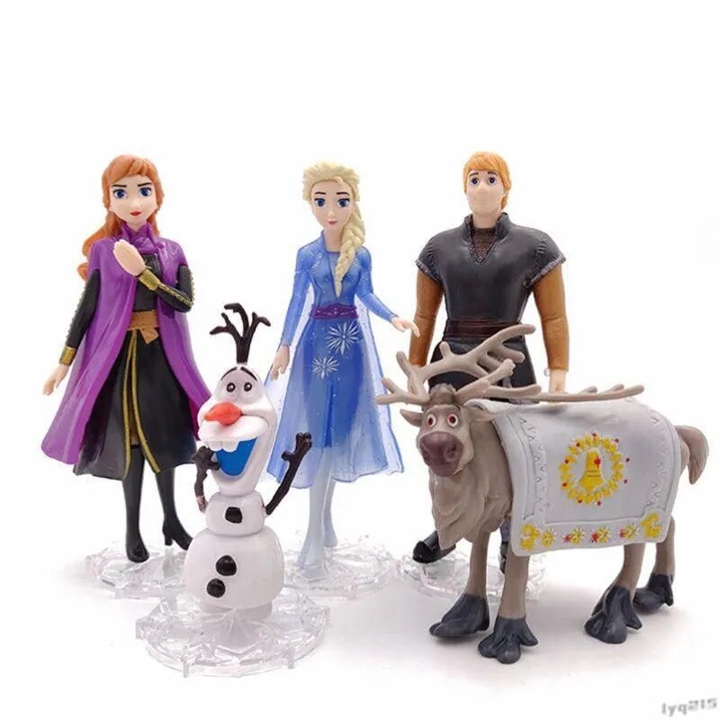Фигурка Олафа, Анны, Кристоффа, Эльзы и Свена из "Холодного сердца 2" (5 шт.) - Игрушка Королевы, Принцессы Снежной