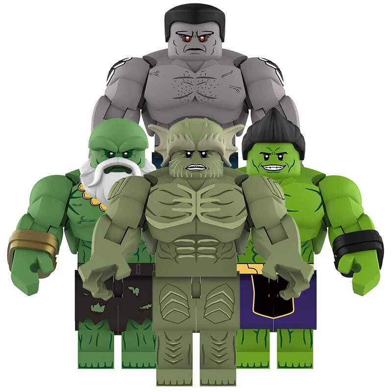 Набор минифигурок LEGO Marvel Super Heroes 4 шт: Амадеус Чо, Воин-мастер, Абоминация, Оружие Н AF348-351, 1 комплект