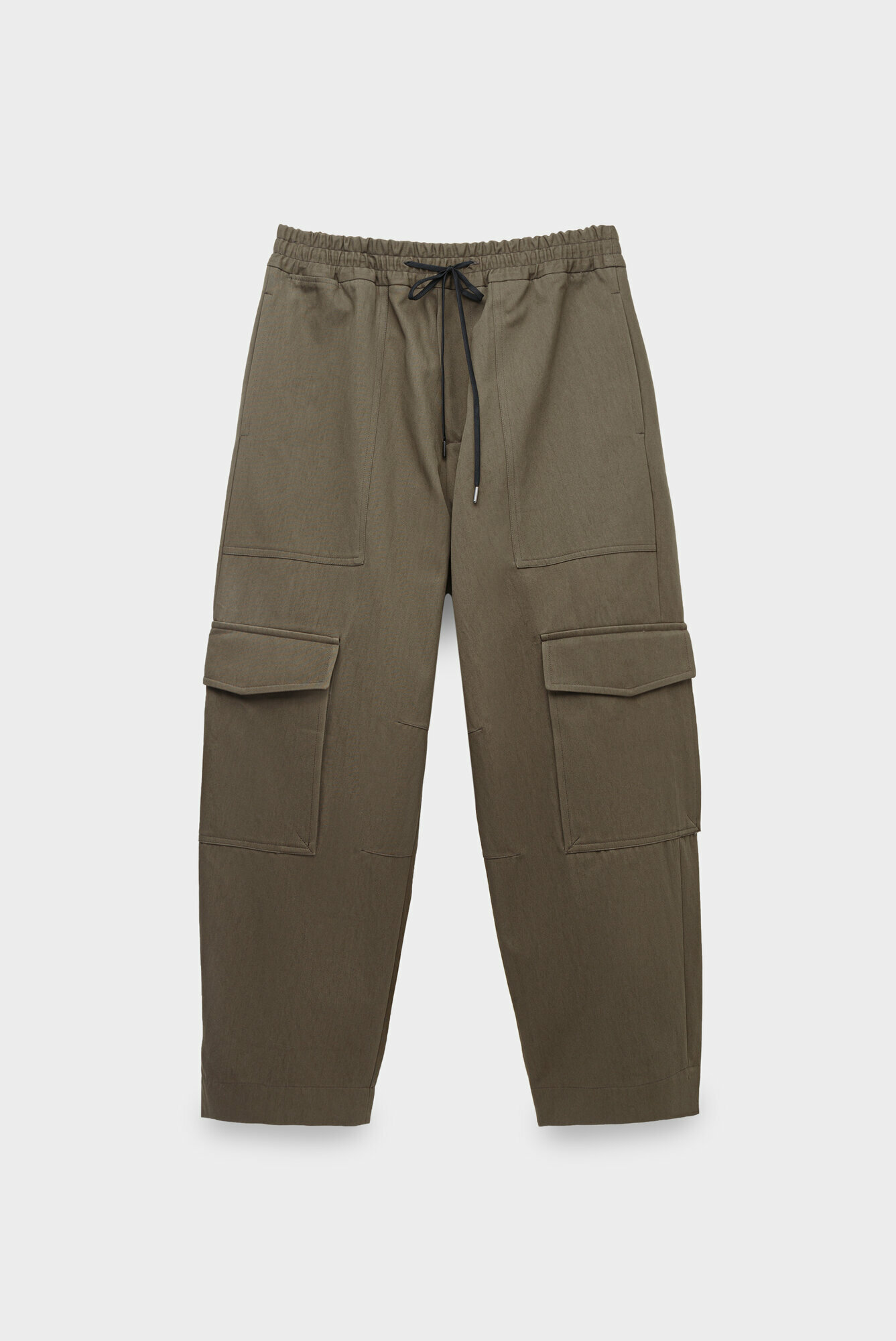 Брюки Isabel Benenato technical cotton pant patch pockets elastic and coulisse at the waist military green для мужчин цвет зеленый размер 48