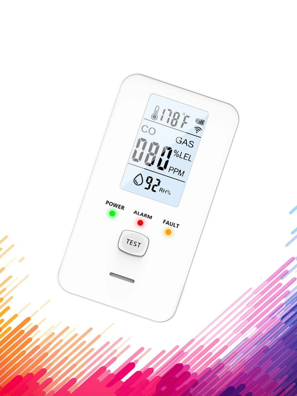 Газоанализатор европейского образца для метана и CO, Белый - Обычный стиль