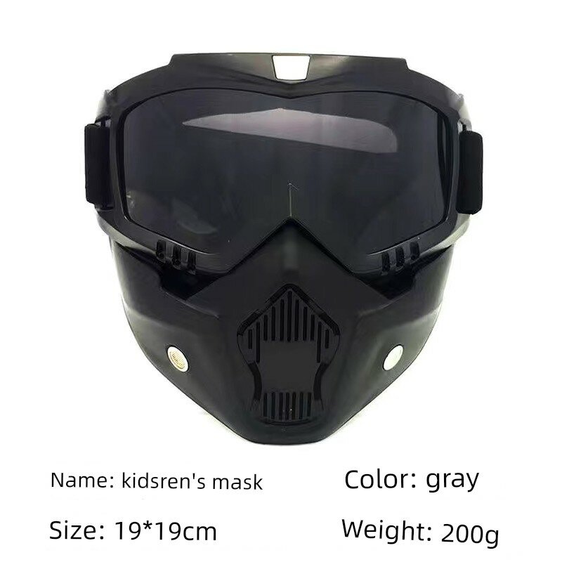 Детская CS Airsoft маска для лица с серой линзой защитные очки для детей реалистичные стрельбы