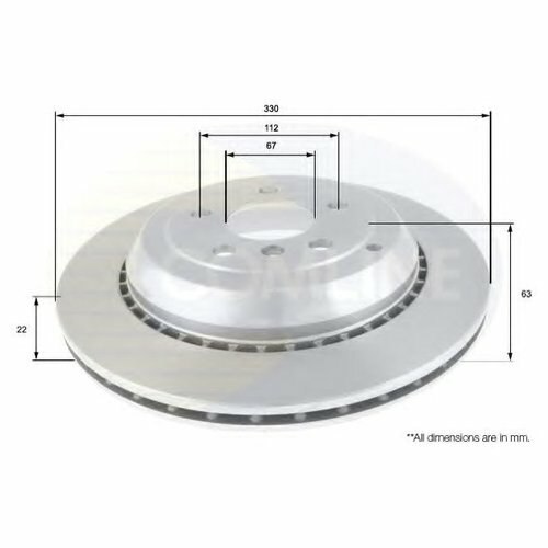 Диск тормозной Comline ADC1649V для Mercedes GL-CLASS X164, M-CLASS W164, R-CLASS W251, V251