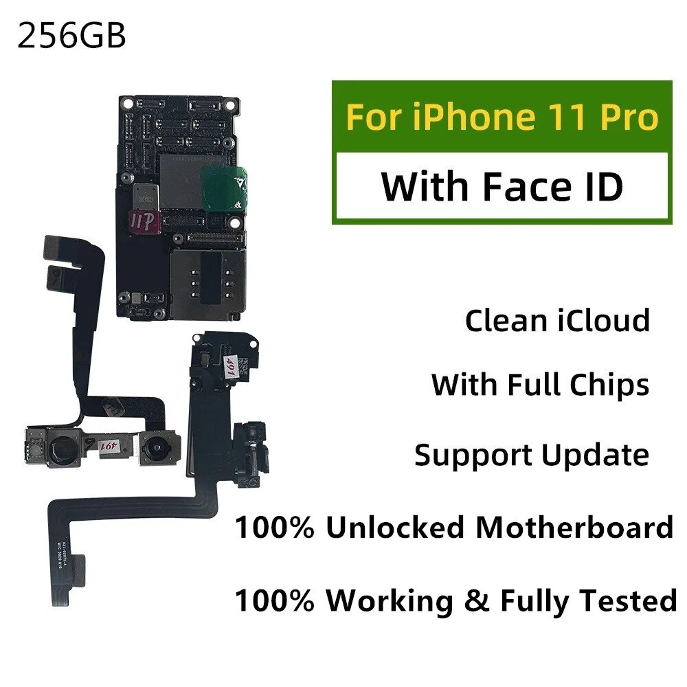 Материнская плата iPhone 11 Pro 256GB с Face ID, разблокирована