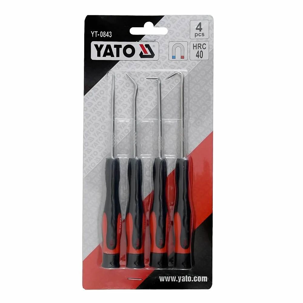Набор крюков для слесарных работ YATO 4 предмета YT-0843