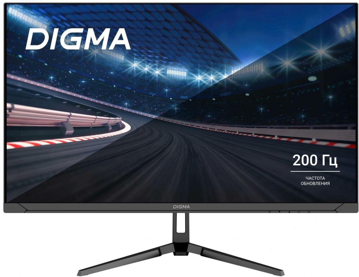 Монитор 23.8 Digma Overdrive 24P410F черный (IPS, 1920x1080, 300 cd/m, 2 ms, 200 Гц, 178°/178°, HDMI, DisplayPort, G-Sync, FreeSync, USB) DM24SG03