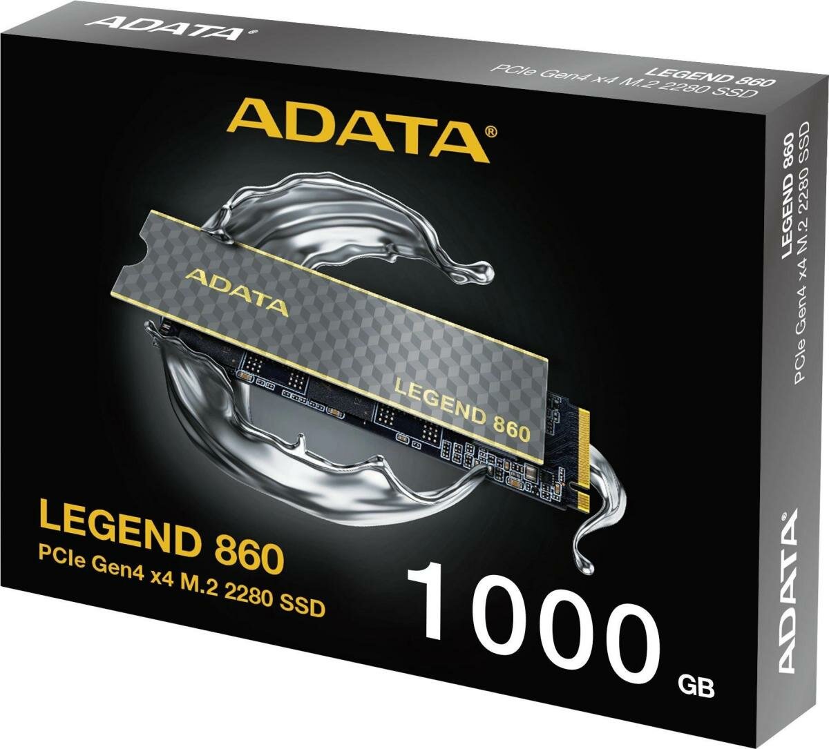 Твердотельный накопитель SSD M.2 1000 Gb ADATA LEGEND 860 Read 6000Mb/s Write 4000Mb/s 3D TLC SLEG-860-1000GCS