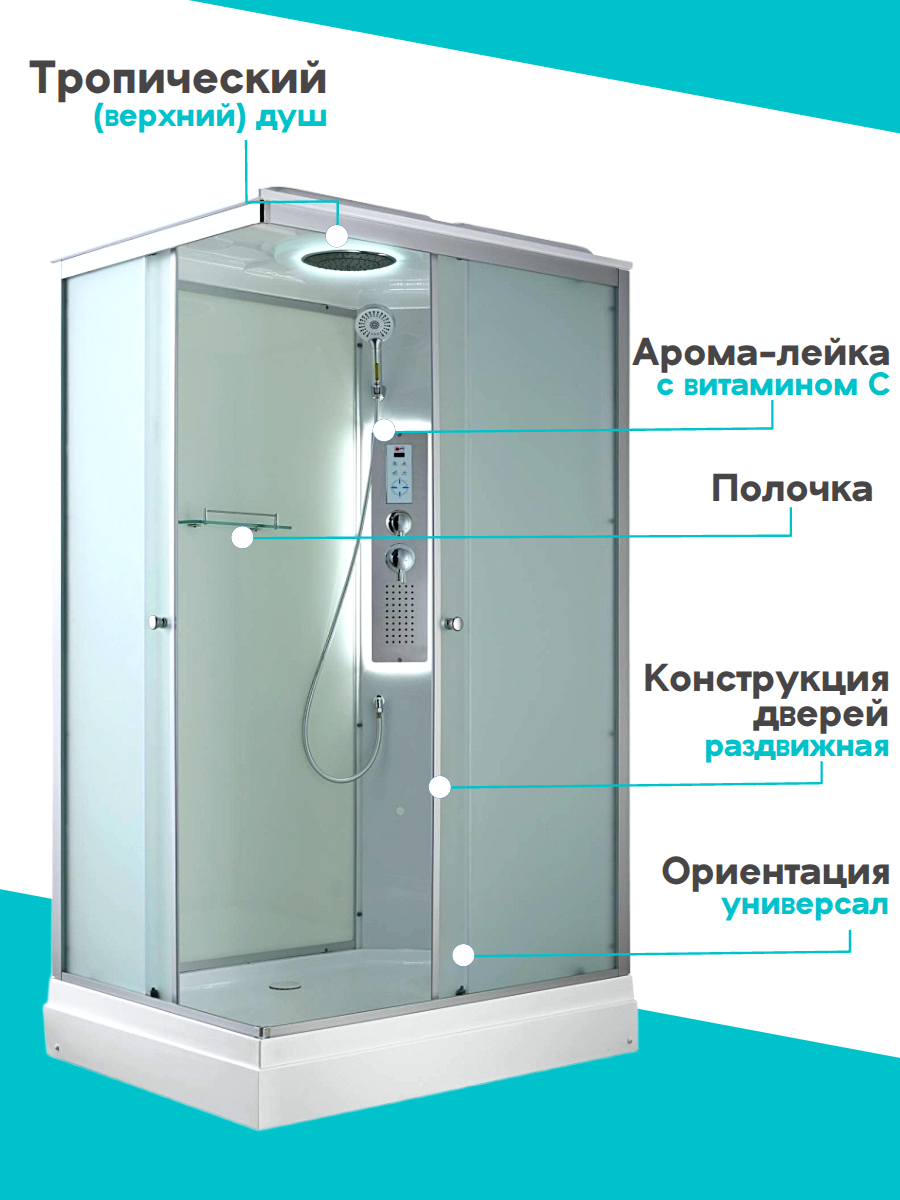 Душевая кабина CK2810 LED