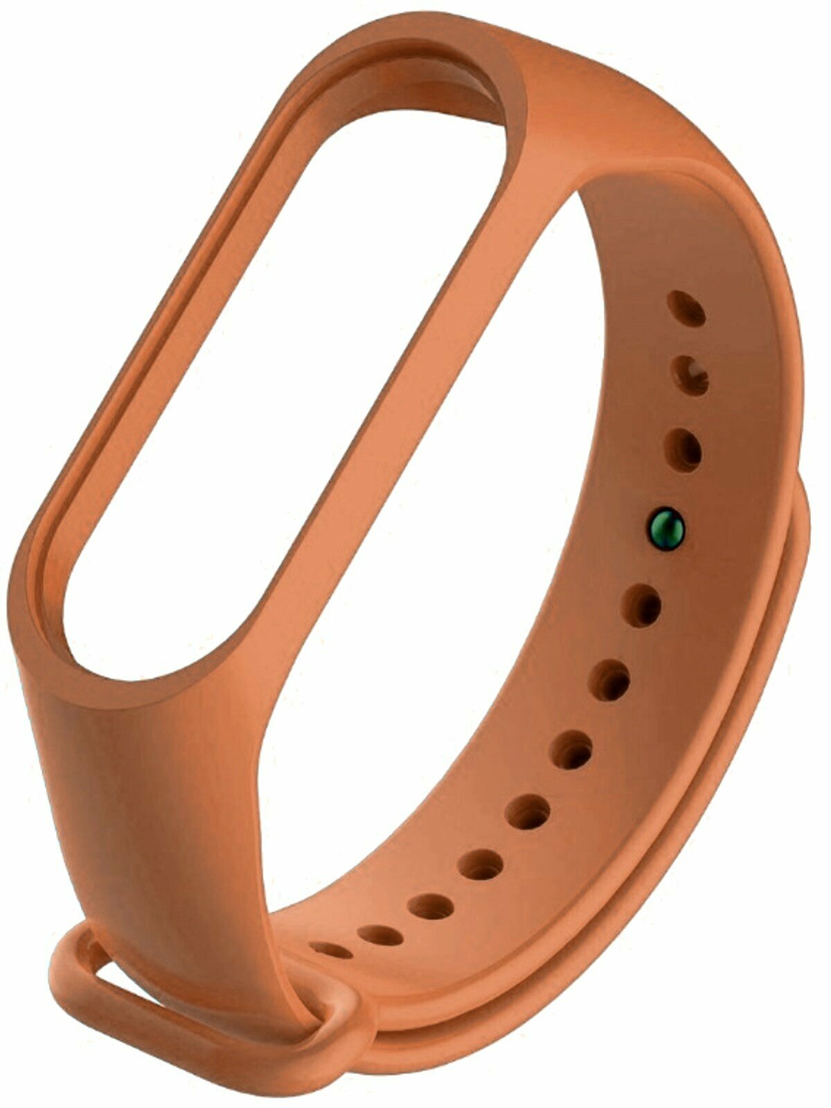 Ремешок силиконовый Titan для фитнес браслета Xiaomi Mi Band 5 коричневый
