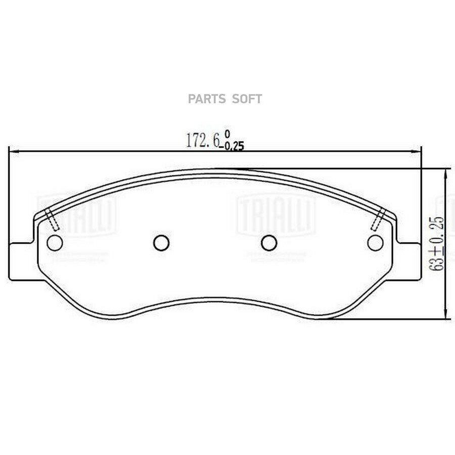 PF4428 TRIALLI Колодки торм. TANK 500 (21-) диск. перед. (PF 4428) TRIALLI PF4428 | цена за 1 шт