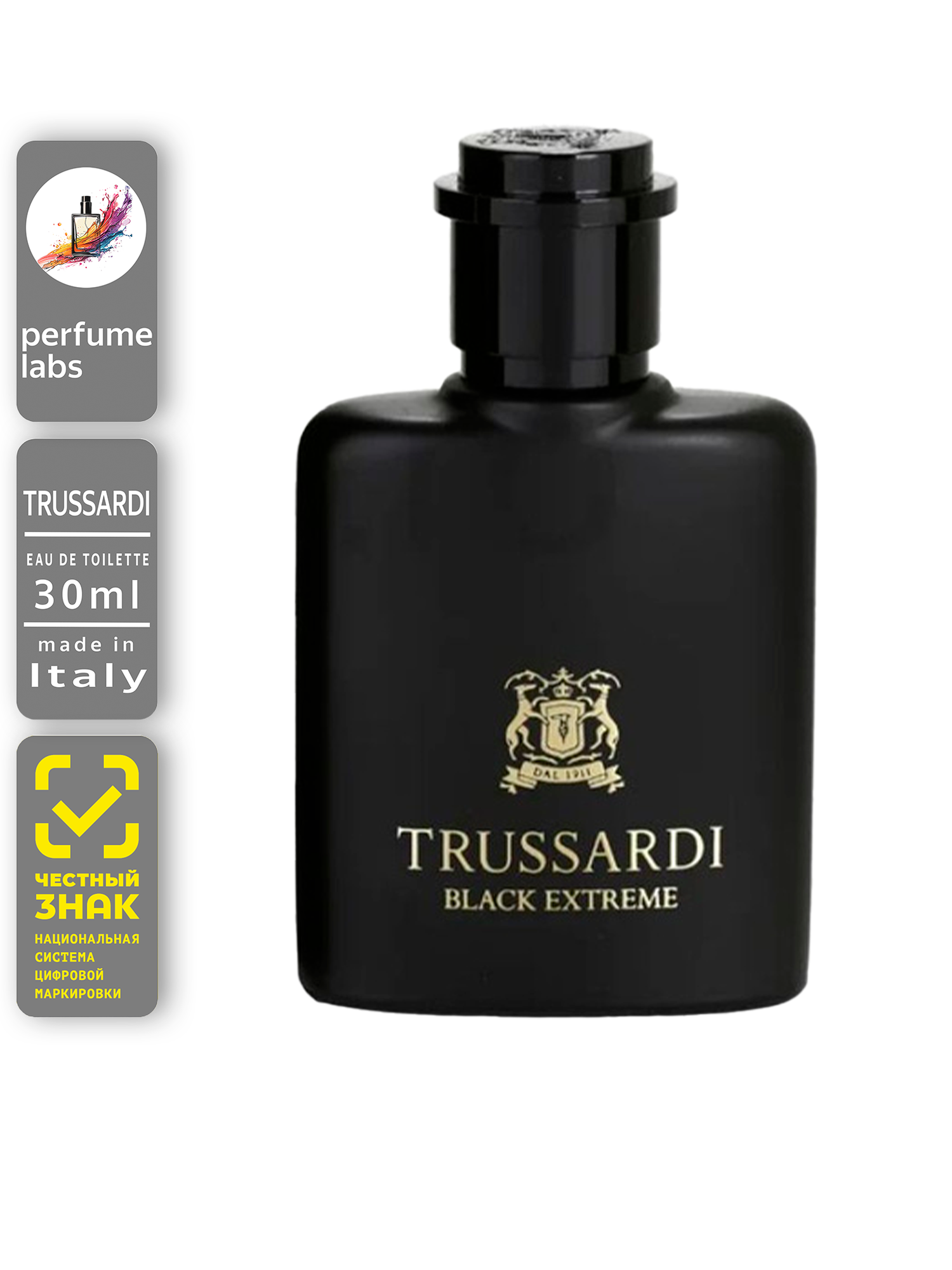 TRUSSARDI туалетная вода Black Extreme pour Homme edt 30ml