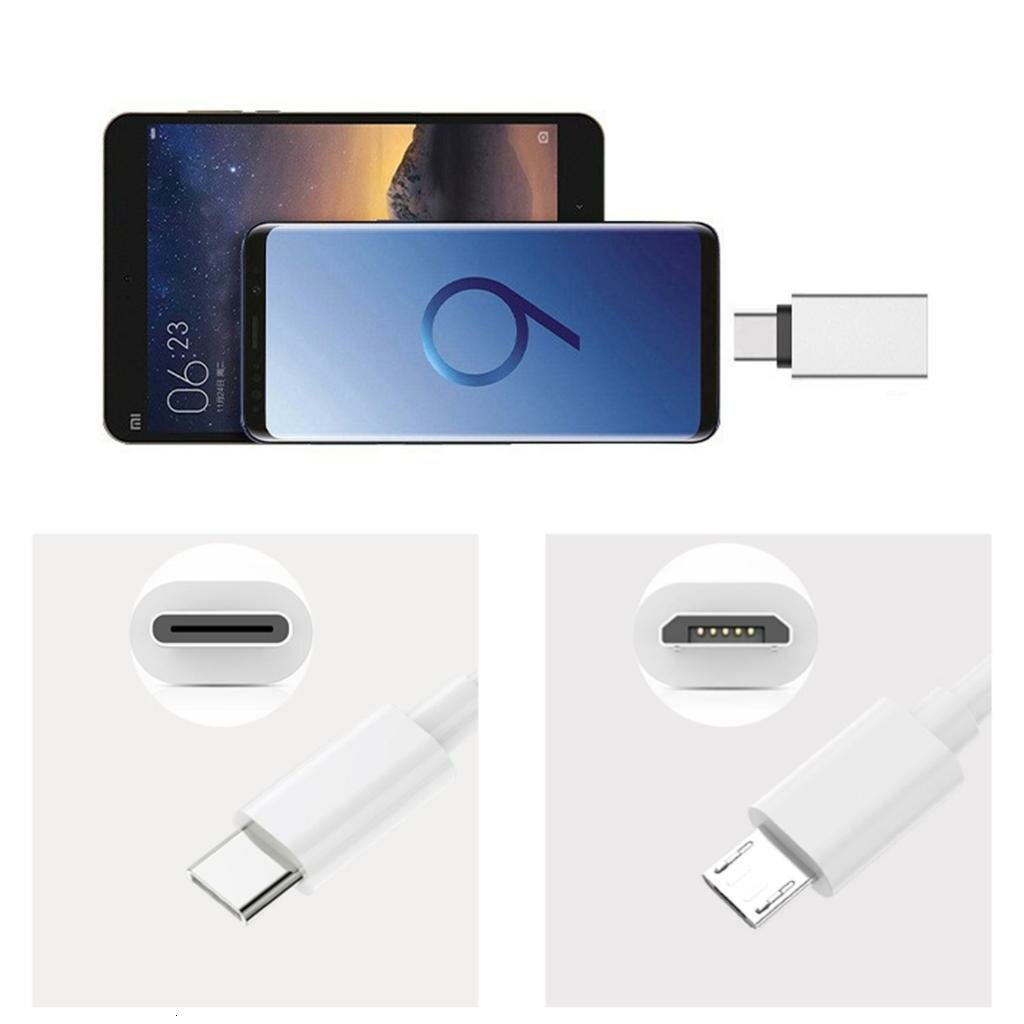 Адаптер USB-C — USB 3.0 OTG, Черный - Микроинтерфейс — фото 1