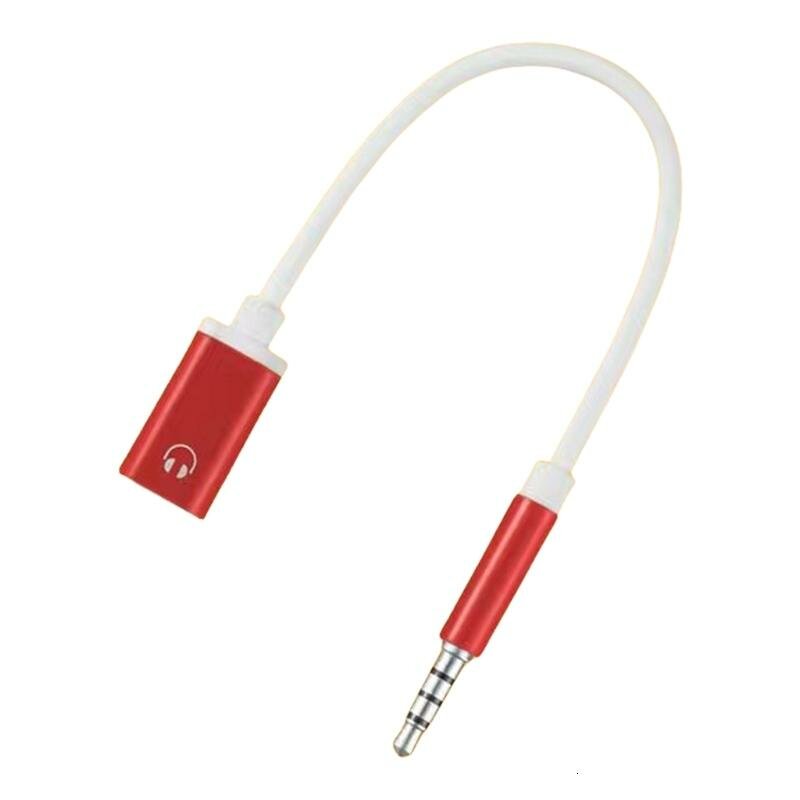 Переходник 3,5 мм «мама» — USB-C «папа», красный