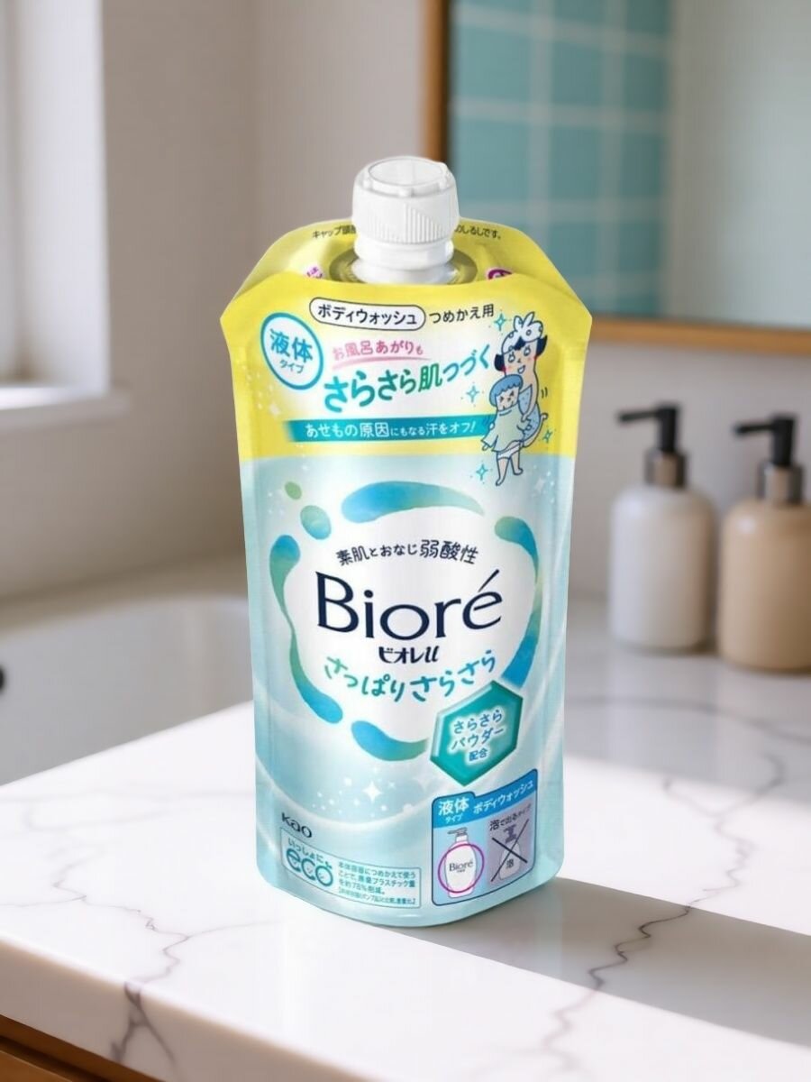 Гель для душа KAO Biore с низкой кислотностью, с ароматом зеленых цитрусов 320 мл сменный блок