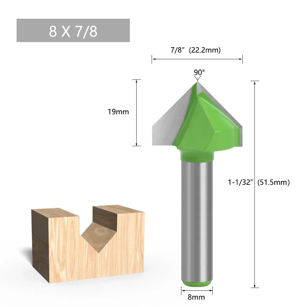 Фреза для дерева 8x7/8 мм, Cutting Edge Length: 07