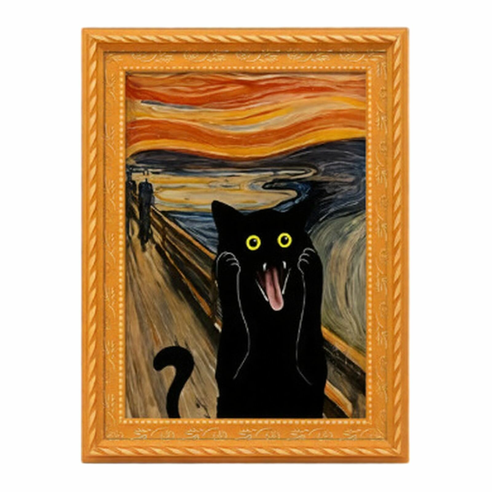 Деревянный магнит на холодильник в виде кошки, оригинальный декор для кухни