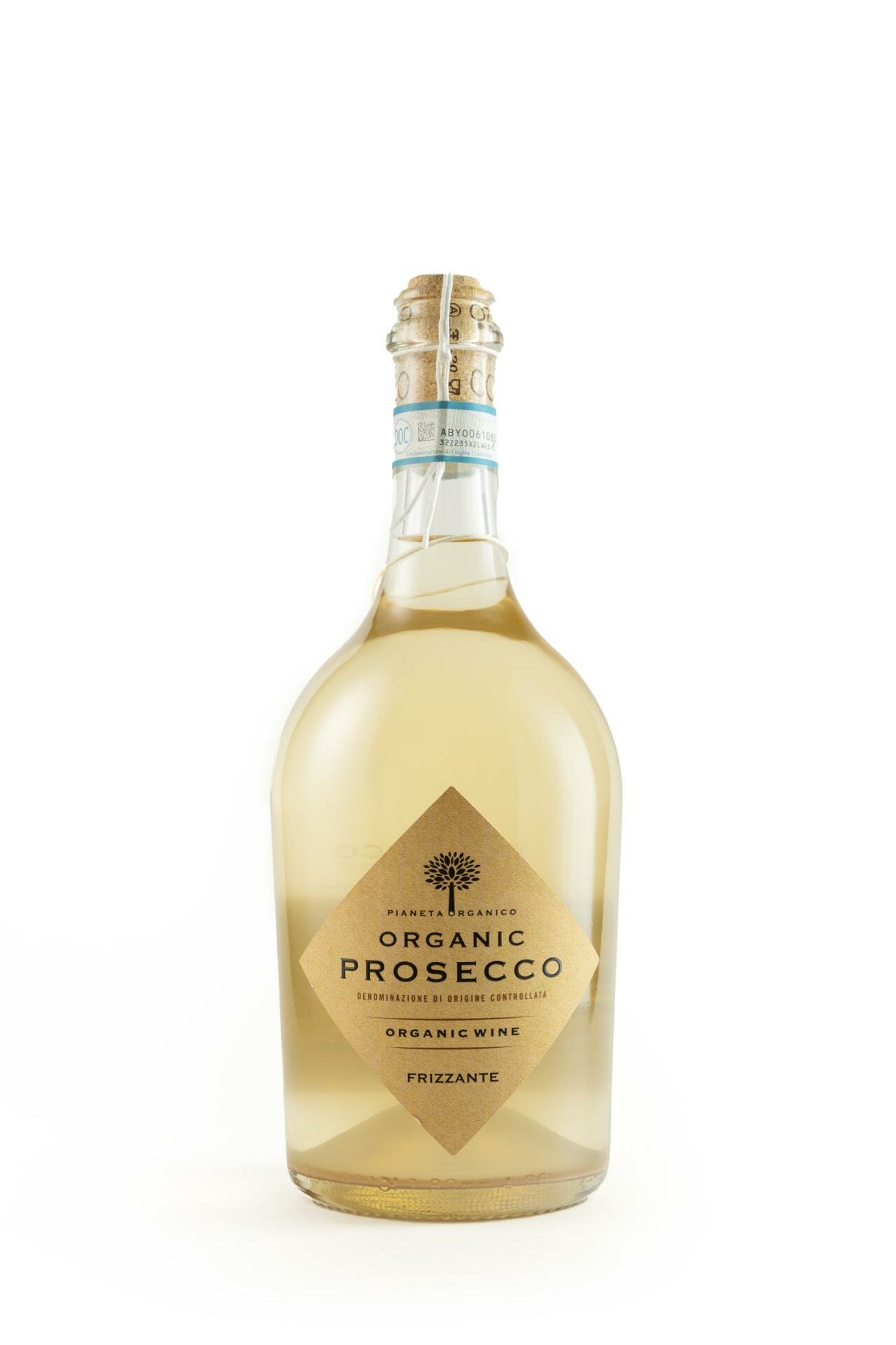 Игристое вино Пианета Органико Просекко, DOC, белое, экстра брют, 0.75л