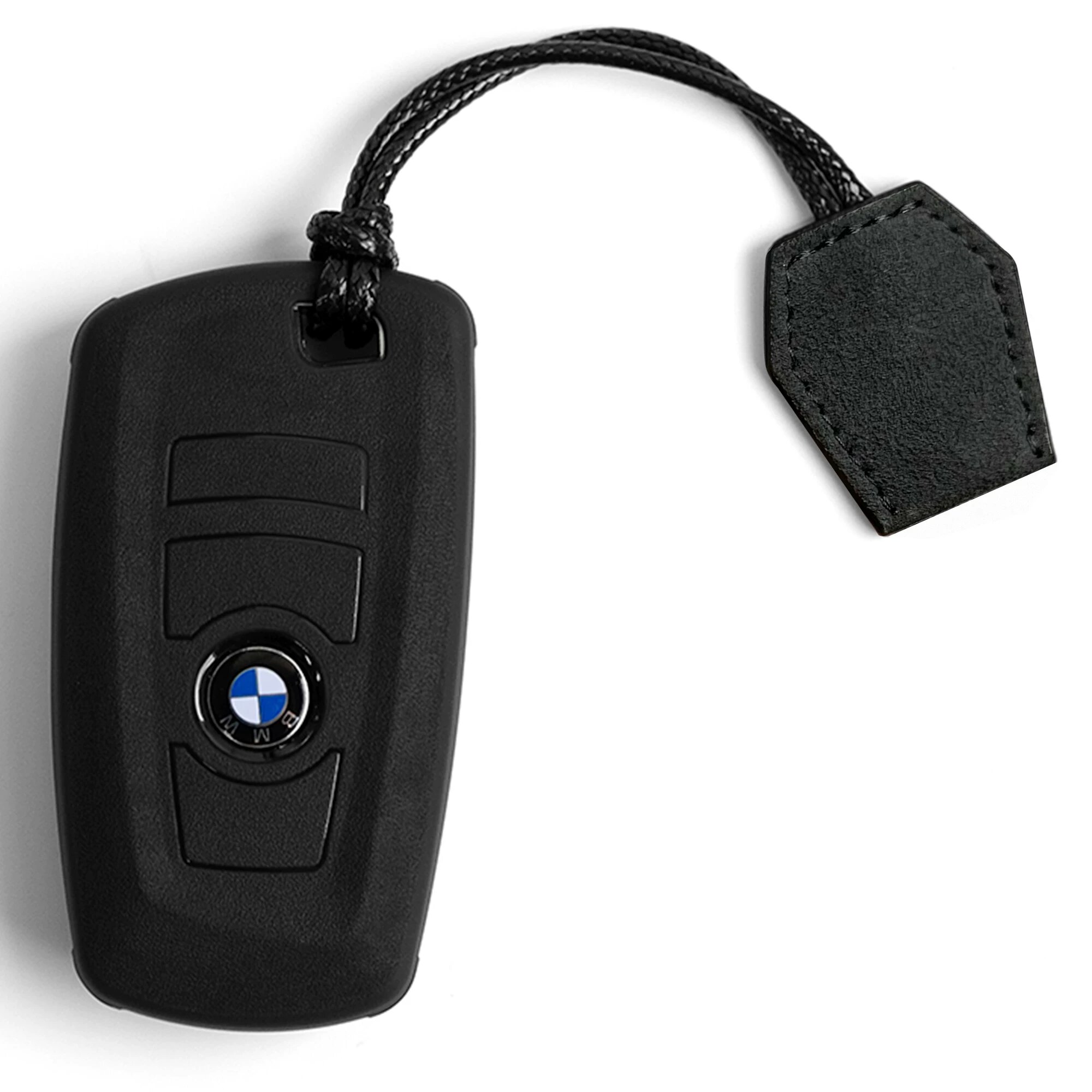 Кейс для ключей BMW с брелоком в черном цвете для 3 Series, 5 Series, X3, X5, X1 - Премиум универсальный аксессуар