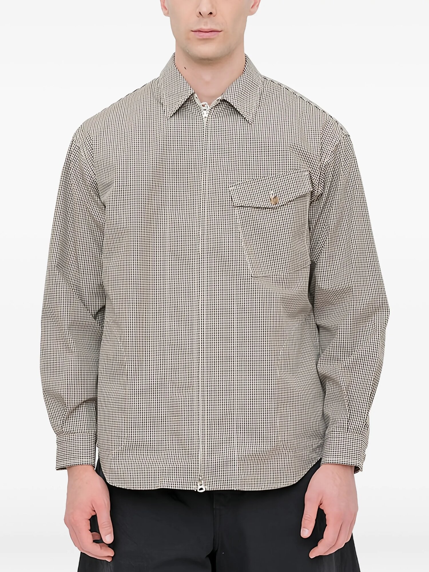 Рубашка Zipped checked shirt