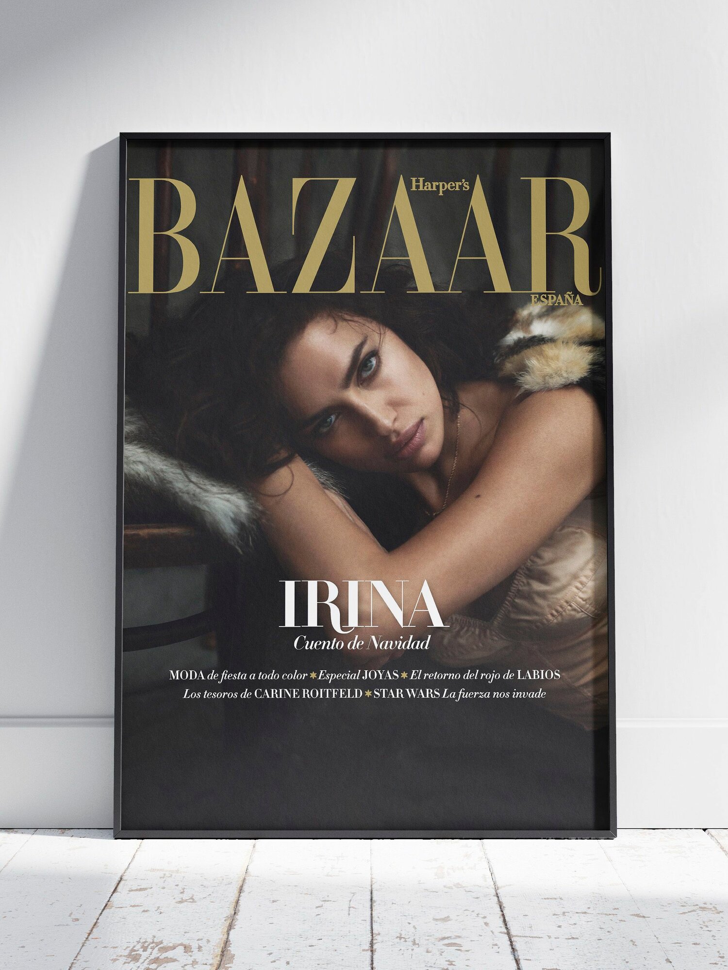 Плакат на стену для интерьера Ирина Шейк (Irina Shayk 5) - Постер по модели, бренду и моде формата A4 (21x30 см)