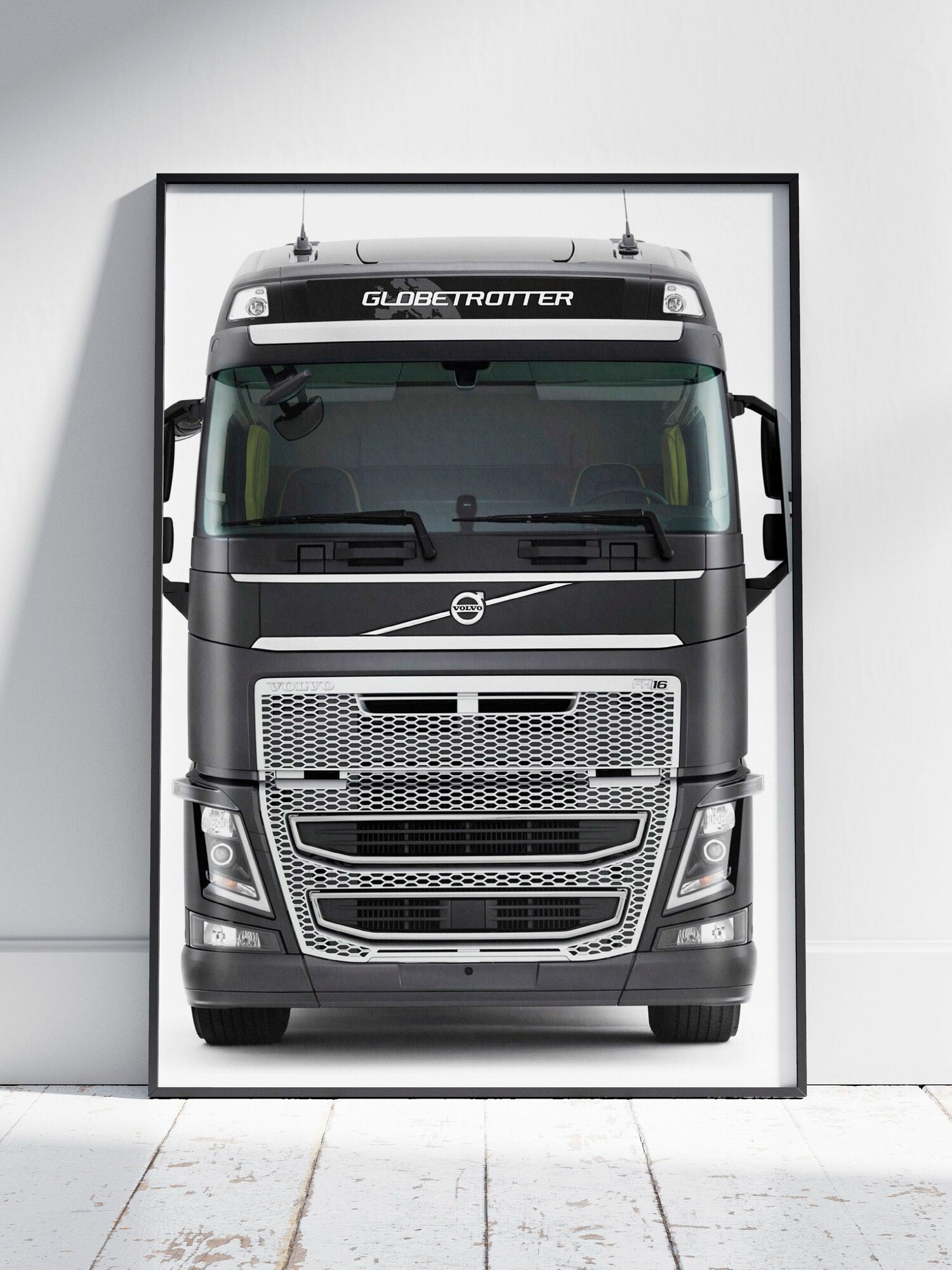Плакат на стену для интерьера Транспорт и техника (Вольво FH - Volvo FH) - Постер по машине формата A4 (21x30 см)