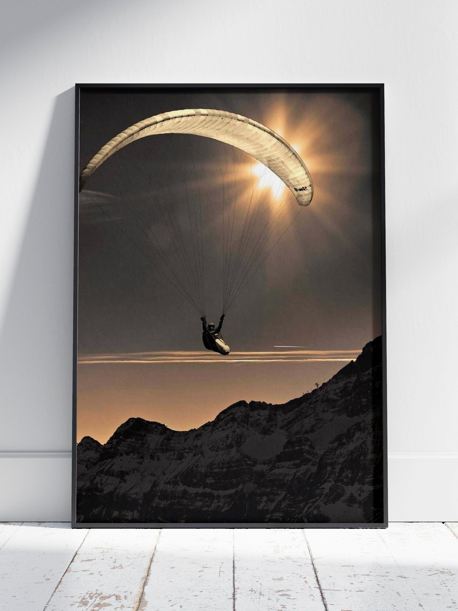 Плакат на стену для интерьера Транспорт и техника (Дельтаплан - Hang Glider 7) - Постер по машине формата A4 (21x30 см)