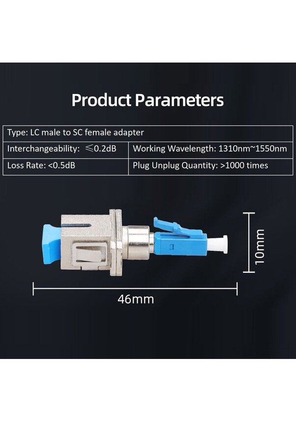 Оптоволоконный адаптер LC Male - SC Female: высокая эффективность, низкие потери и стабильное соединение