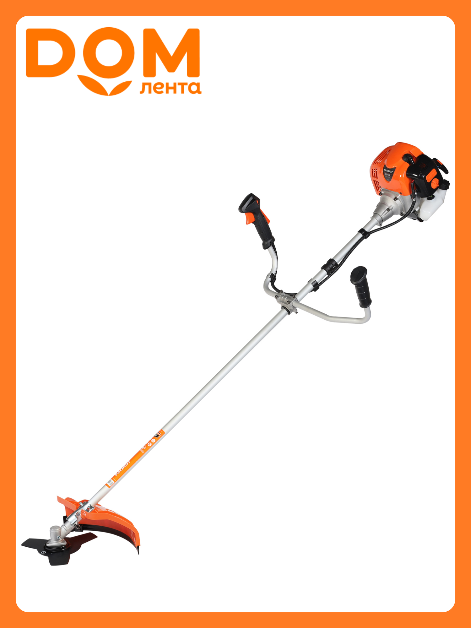 Триммер бензиновый PATRIOT PT-443, с ножом и леской, 2,5 л. с.