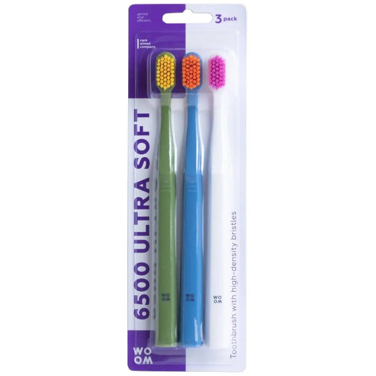 WOOM Вум Набор ультра мягких зубных щеток 6500 Ultra Soft, 3 щетки (Woom, Зубные щетки)