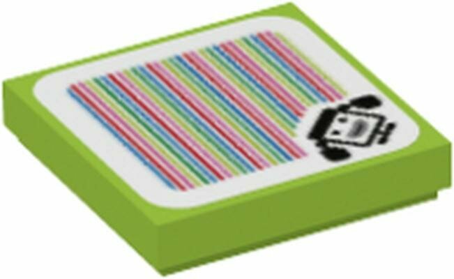 Деталь Lego 3068pb1918 Tile 2 x 2 with Super Mario Scanner Code Bowser Jr.'s Clown Car Pattern (Sticker) - Set 71396