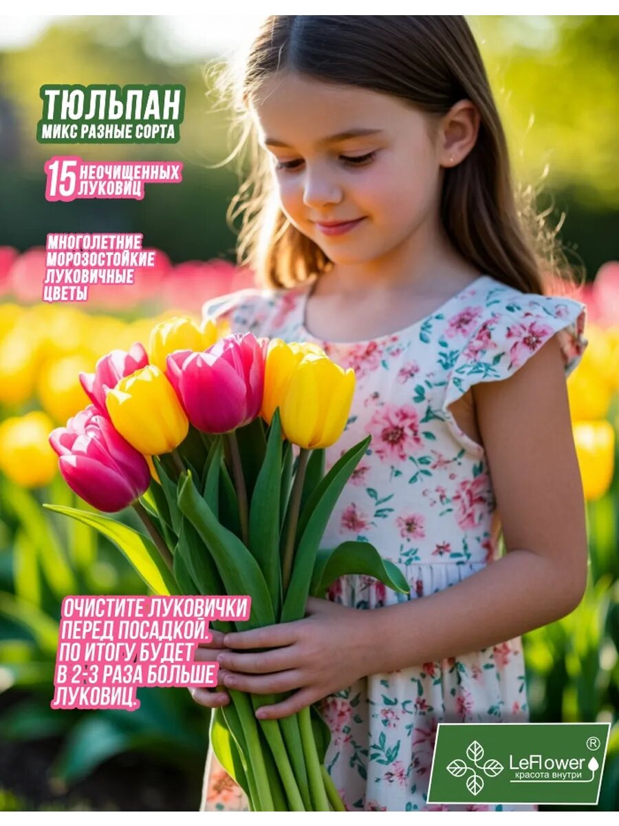 Тюльпан Луковица, Микс сортов 15 шт