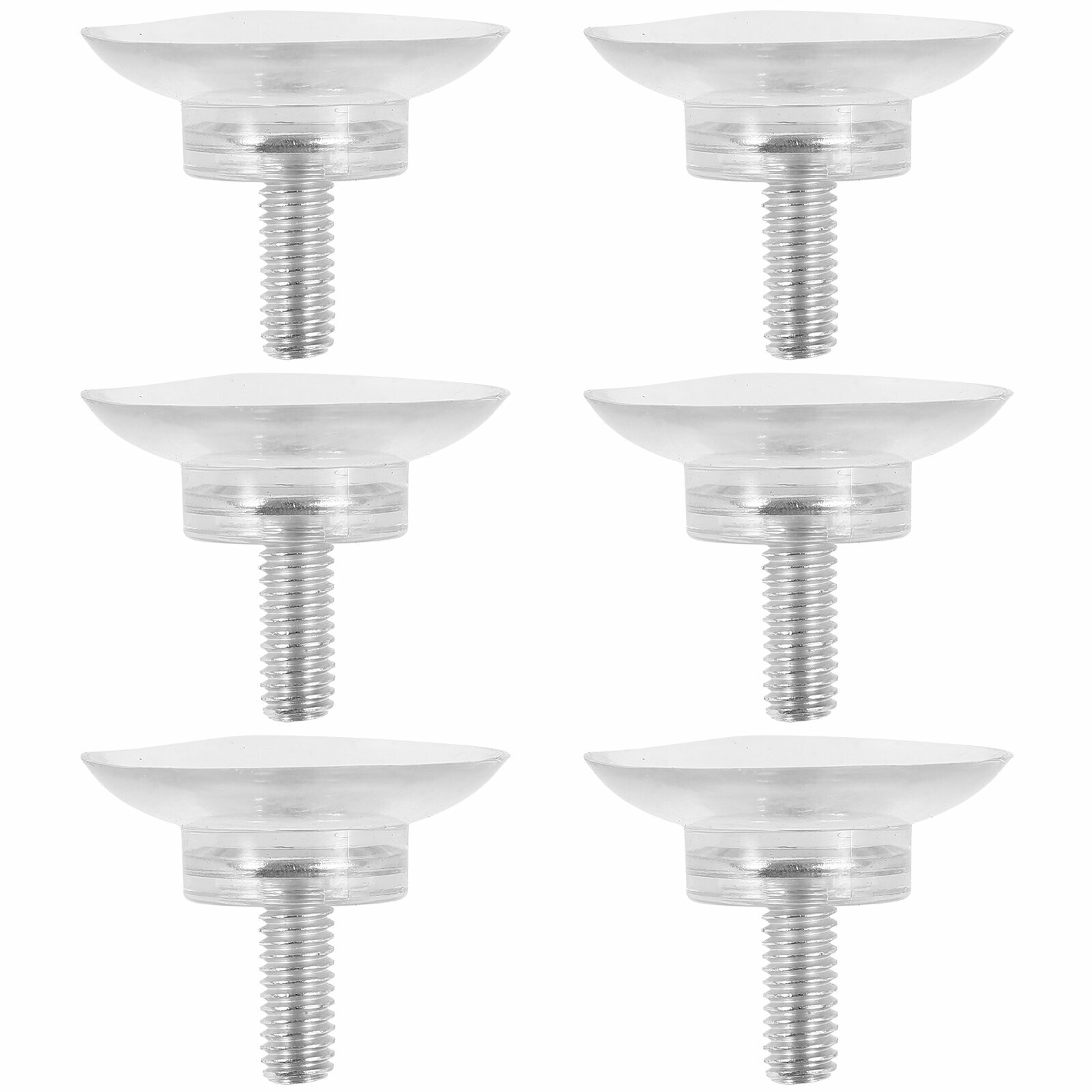 Прочные, прозрачные круглые подушечки с ПВХ-присосками и гайками, подходят для стен ванной комнаты, окон и автомобильных солнцезащитных козырьков, 6 шт. (прозрачные винтовые присоски M6 диаметром 3,5 см).