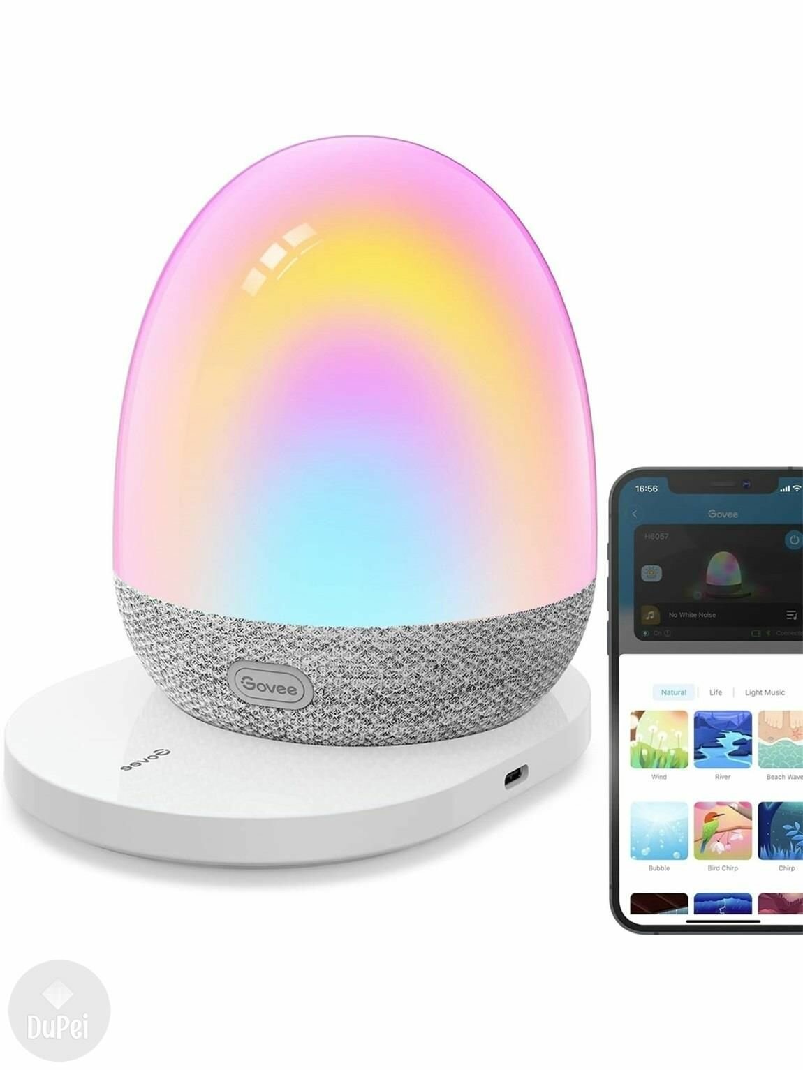 Умный ночник Govee для детей с белым шумом Wi-Fi Bluetooth приложение портативная перезаряжаемая RGB лампа игровые режимы