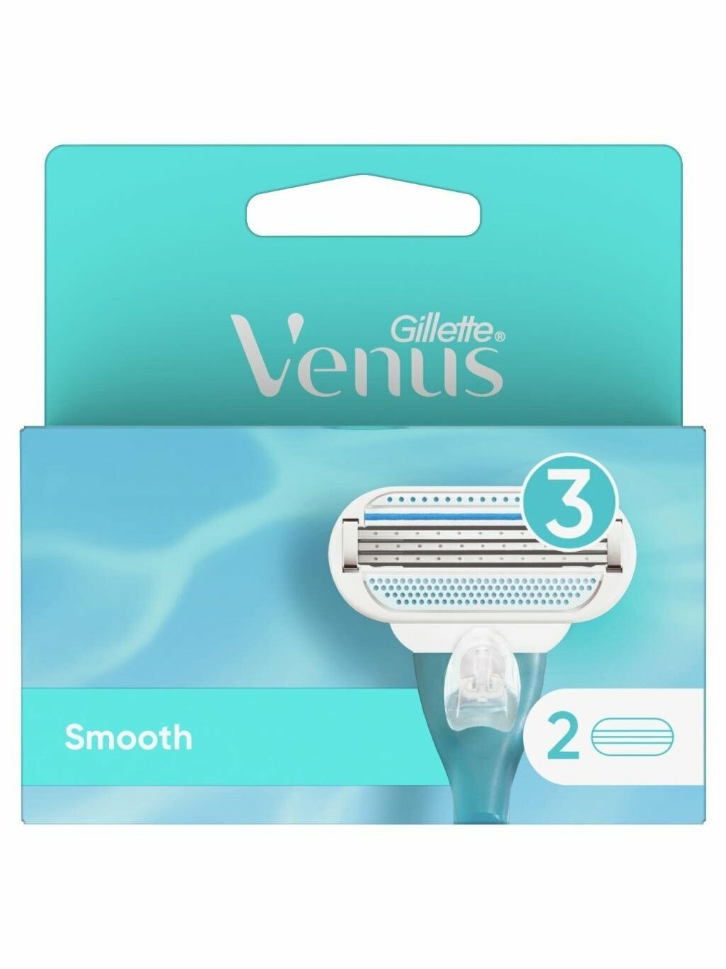Сменные кассеты для бритв Gillette Venus Smooth женские, 2 штуки. Качественные лезвия для гладкого бритья.