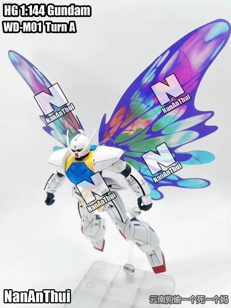 Сборная Игрушечная фигурка модель HG 1:144 WD-M01 Turn A Gundam, Высококачественная модель, Поставляется с бесплатными наклейками и крылышками