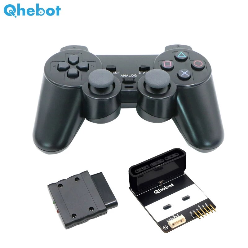 Беспроводной контроллер PS2 + переходник, 2.4G дистанционное управление, без батарей