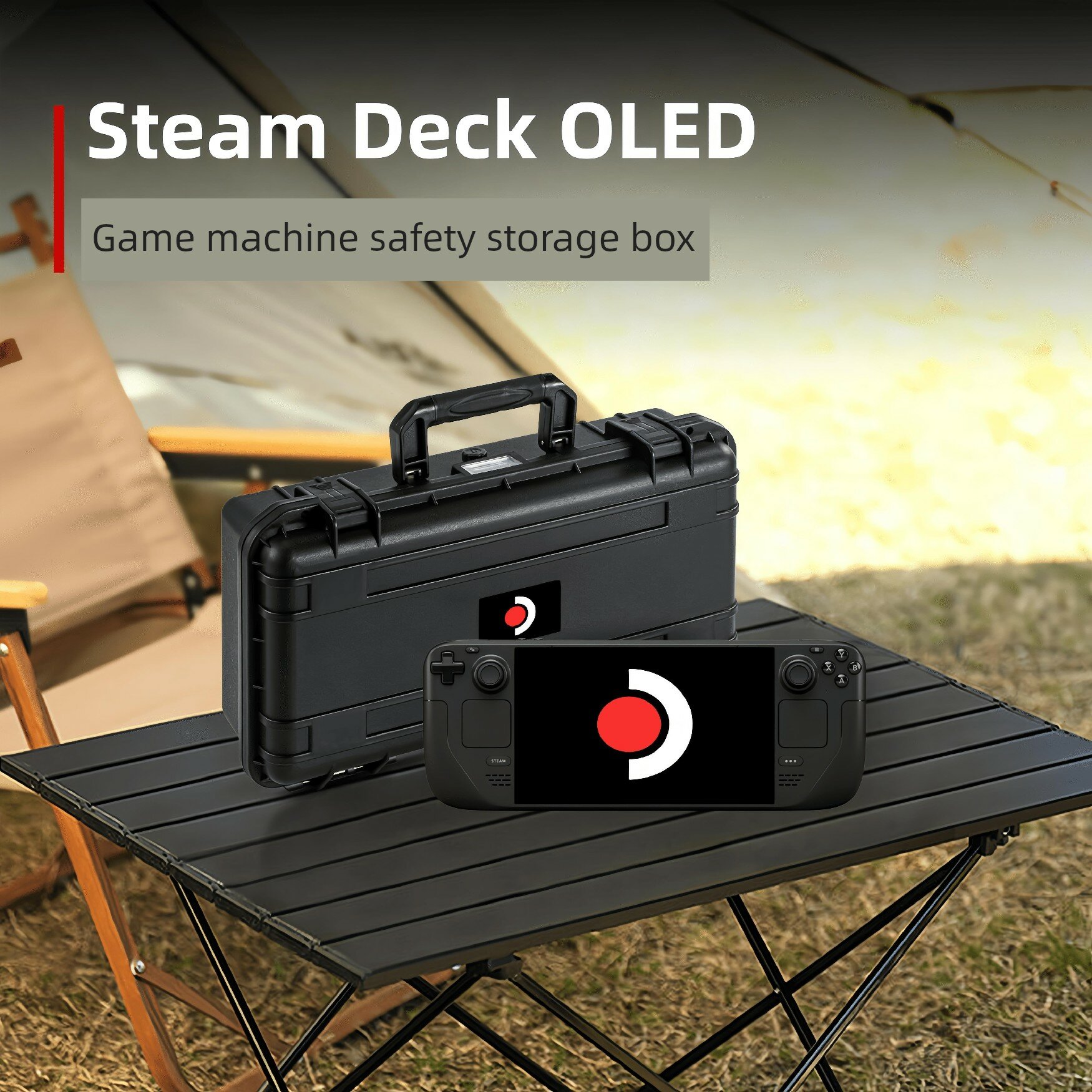 Прочная черная портативная сумка для хранения Steam Deck OLED, компактный защитный чехол для мобильных игр