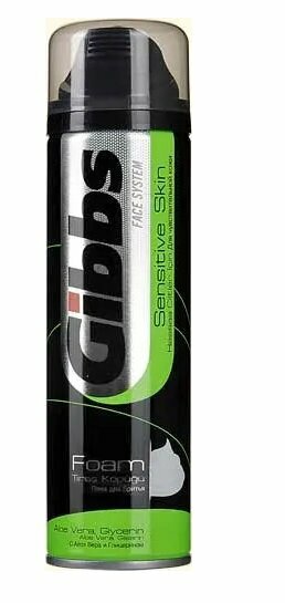 Пена Gibbs для бритья Sensitive, 200мл
