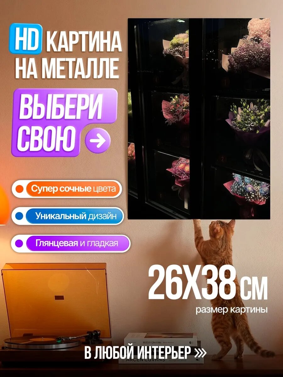 Картина на HD металле Коралловые рифы в аквариуме
