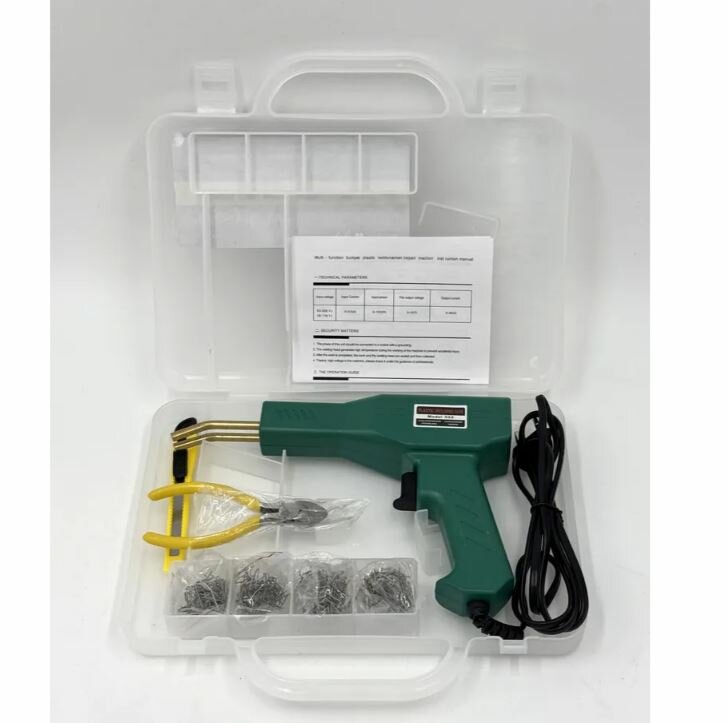 Паяльник для пластика бамперов RAZAIAN, пистолет для пайки пластика, набор для ремонта авто 100ВТ