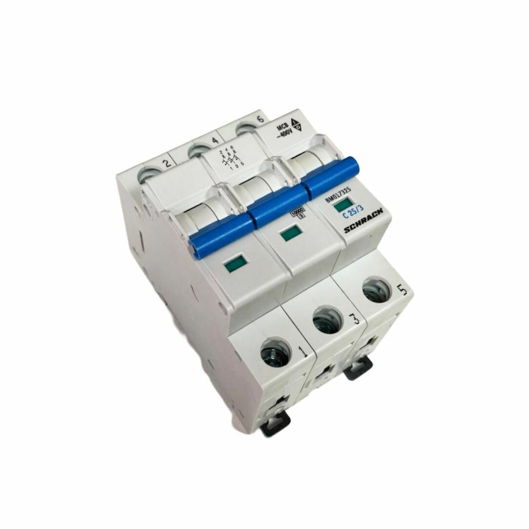 Автоматический выключатель SCHRACK BM017325 BMS0 C 25/3 10 kA 3 полюса 25 А, характеристика срабатывания C