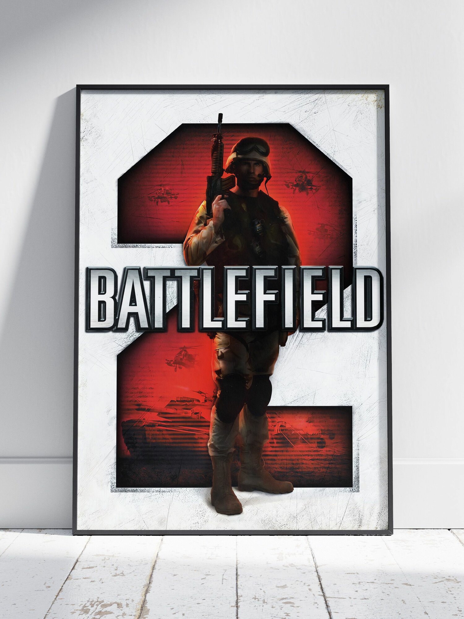 Плакат на стену для интерьера Батлфилд (Battlefield 2 - 1) - Постер по компьютерной игре формата A3 (30x42 см)