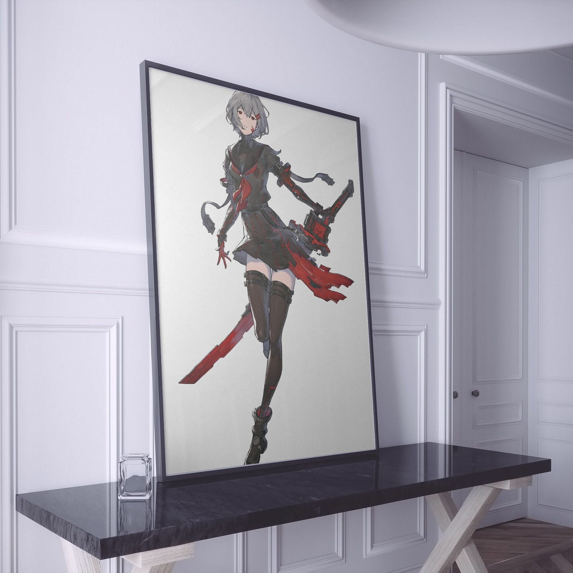 Плакат на стену для интерьера Ниер Реинкарнейшен (Hina) - Постер по игре NieR Reincarnation формата А2 (42x60 см)