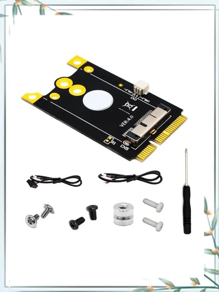 (J M X W) Обновление версии Mini PCIe (MPCIe) Плата-адаптер конвертера 12+6 Pin WiFi Card to PCI-E совместим с Broadcom BCM94360CD