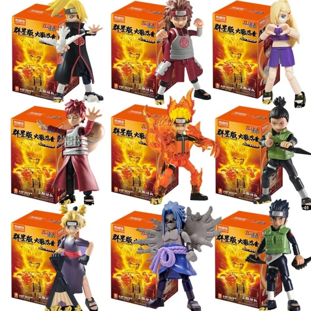 BLOKEES Naruto Артикулируемые Сборные Фигурки 1/12 Фигурки Наруто из ABS пластика