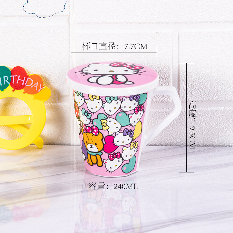Столовая тарелка для семейного обеда Hello Kitty, милая миска, мультяшный детский набор посуды, миска для риса, тарелка для овощей.