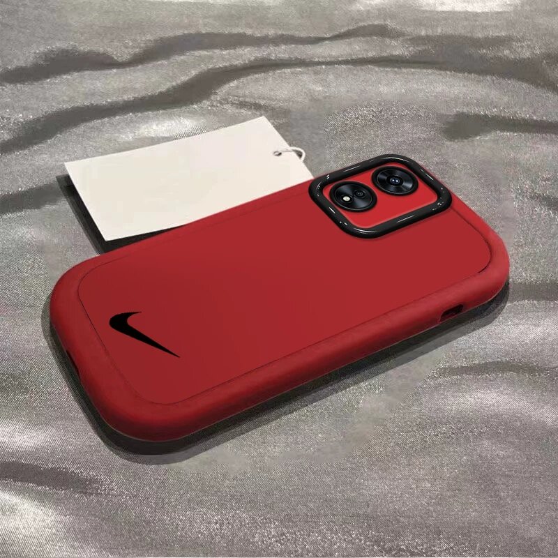 Силиконовый чехол для OPPO A53 с крючком, ярко-красный, полная защита, нескользящий