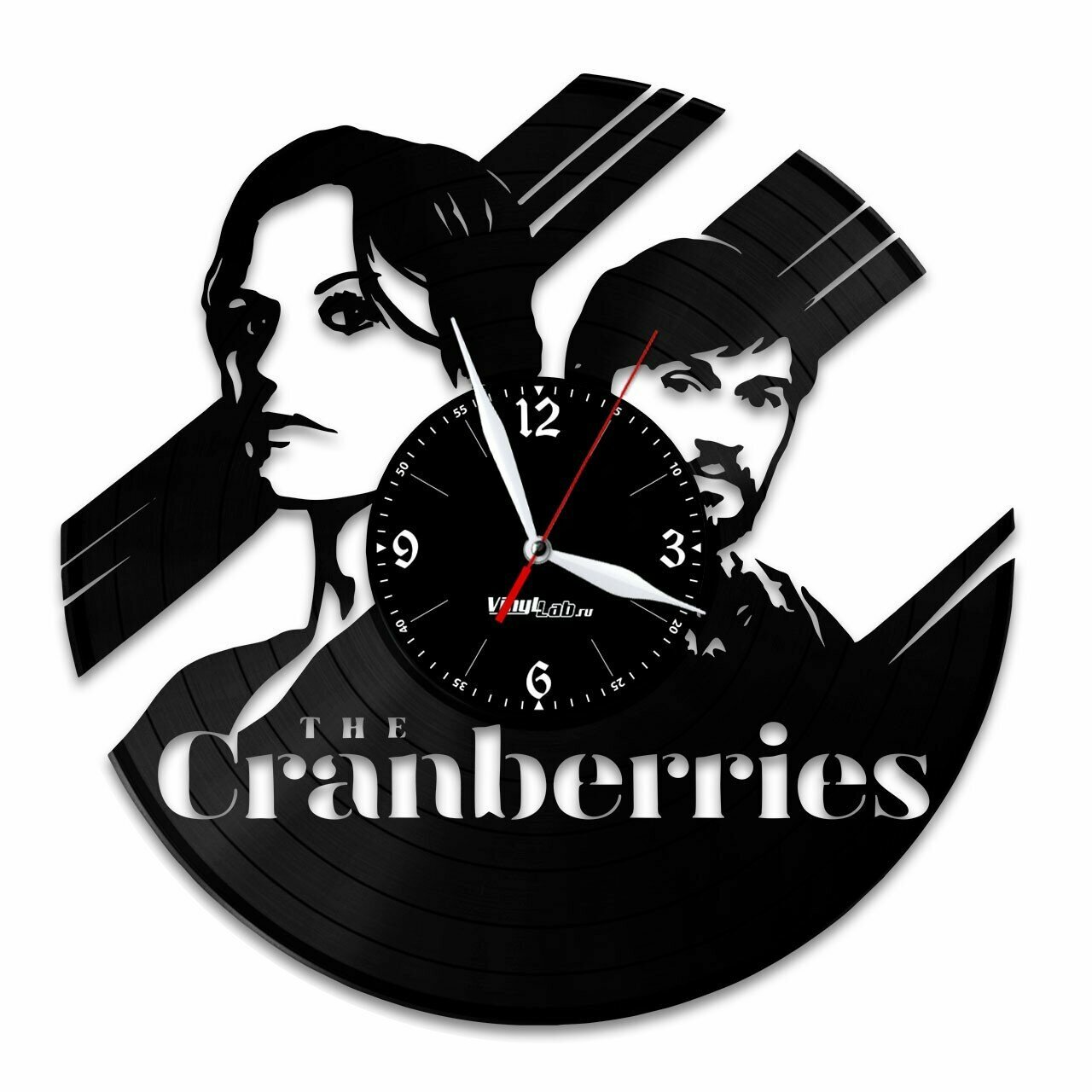 Часы из виниловой пластинки (c) VinylLab The Cranberries, диаметр 30 см