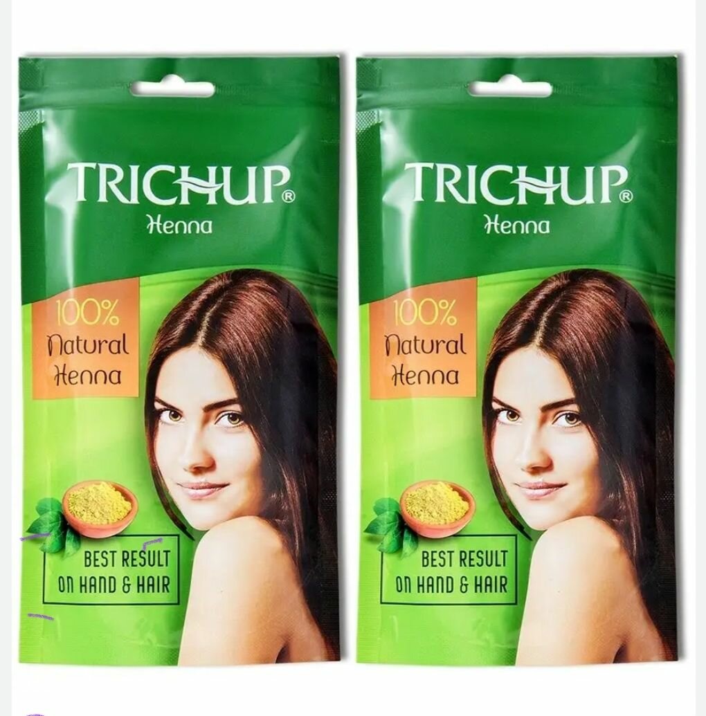 2шт. Trichup VASU-натуральная, для волос и михенди 100гр. Индия