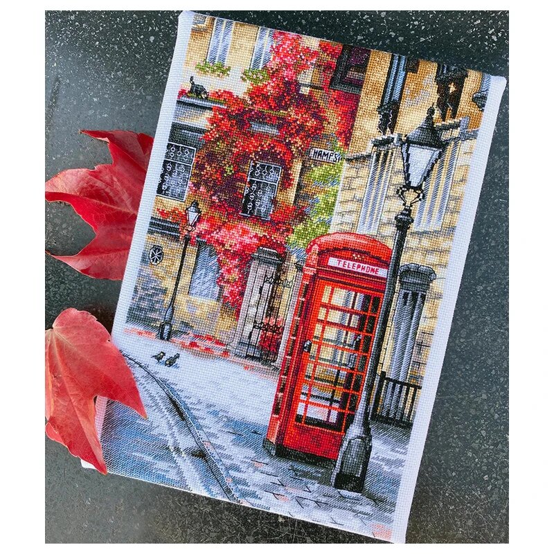 Набор для вышивки крестом Amishop Quiet Lane, канва 16CT unprint